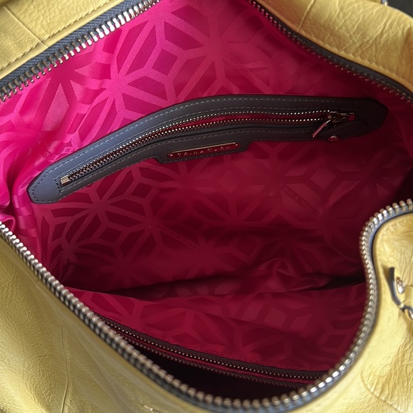 Trina Turk | Bags | Yellow Leather Trina Turk Duffle Purse | Poshmark